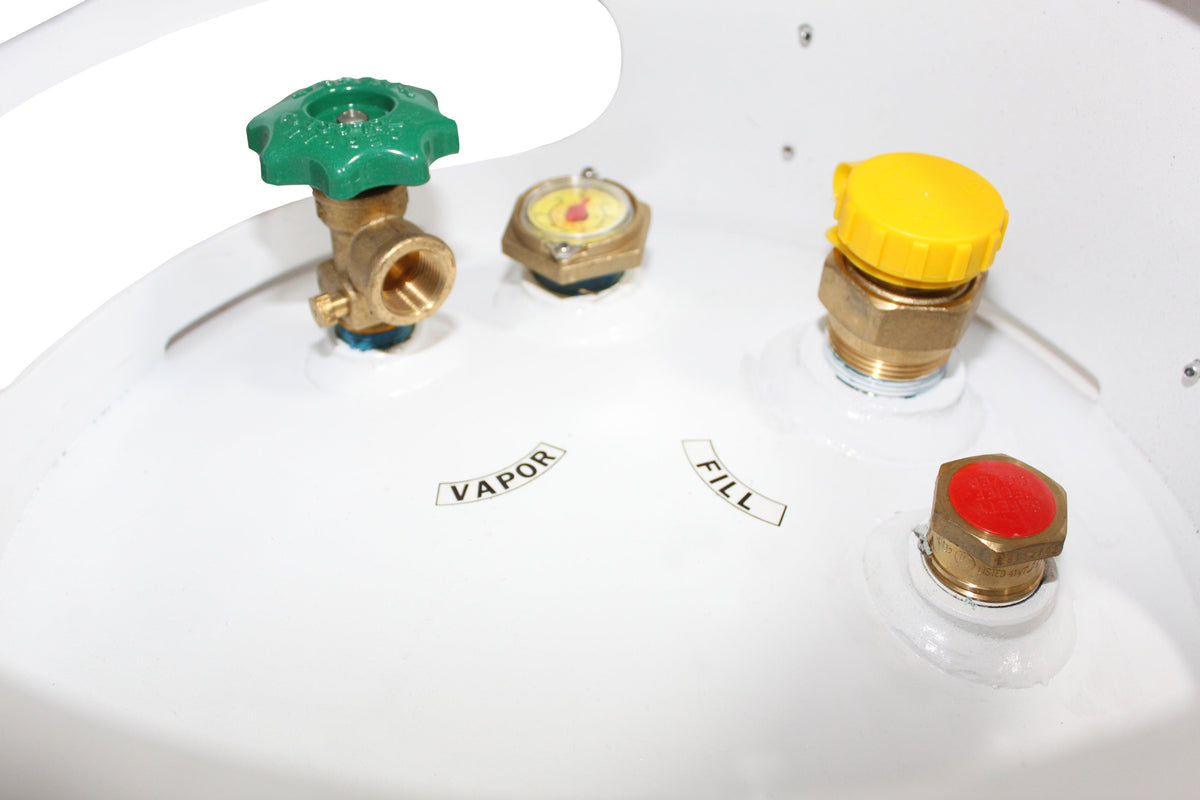 420lb 120 gallon ASME Propane Tank Cylinder with Float Gauge - Flame King