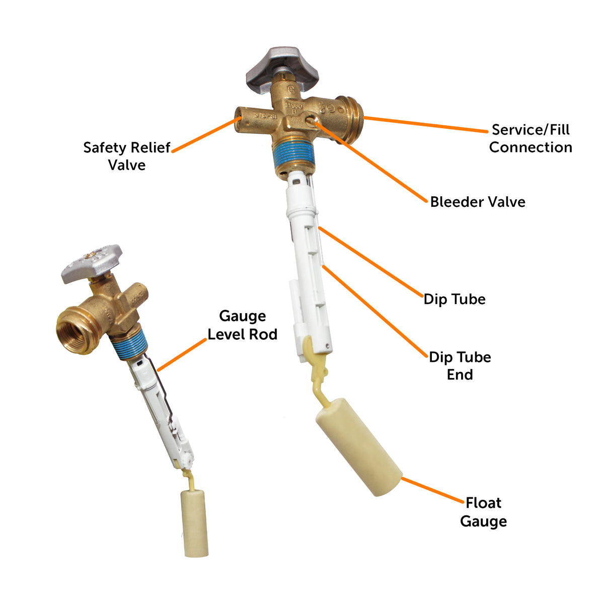 Flame King 11 Pound Propane Tank Service Overfill Protection Valve