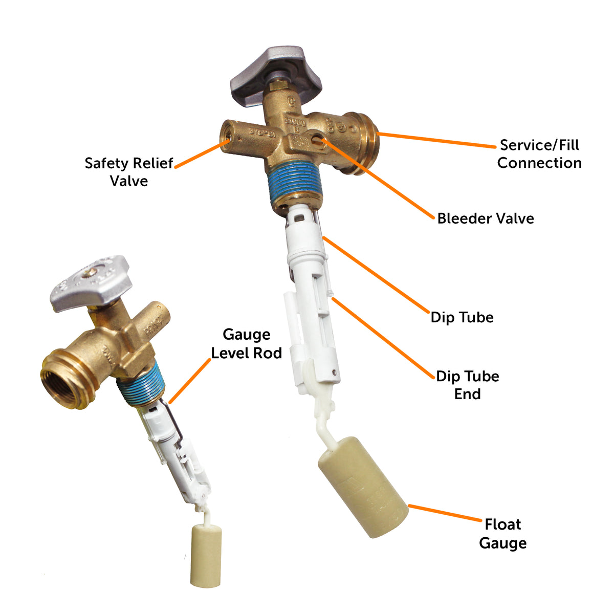 Flame King 3 pound OPD Valve with Float Gauge