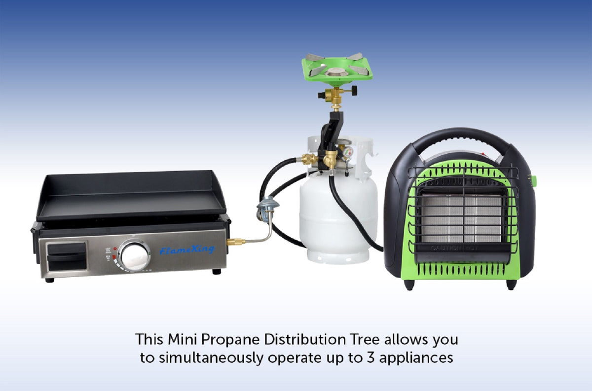 Mini 3-Ports Distribution Tree for Camping - Flame King