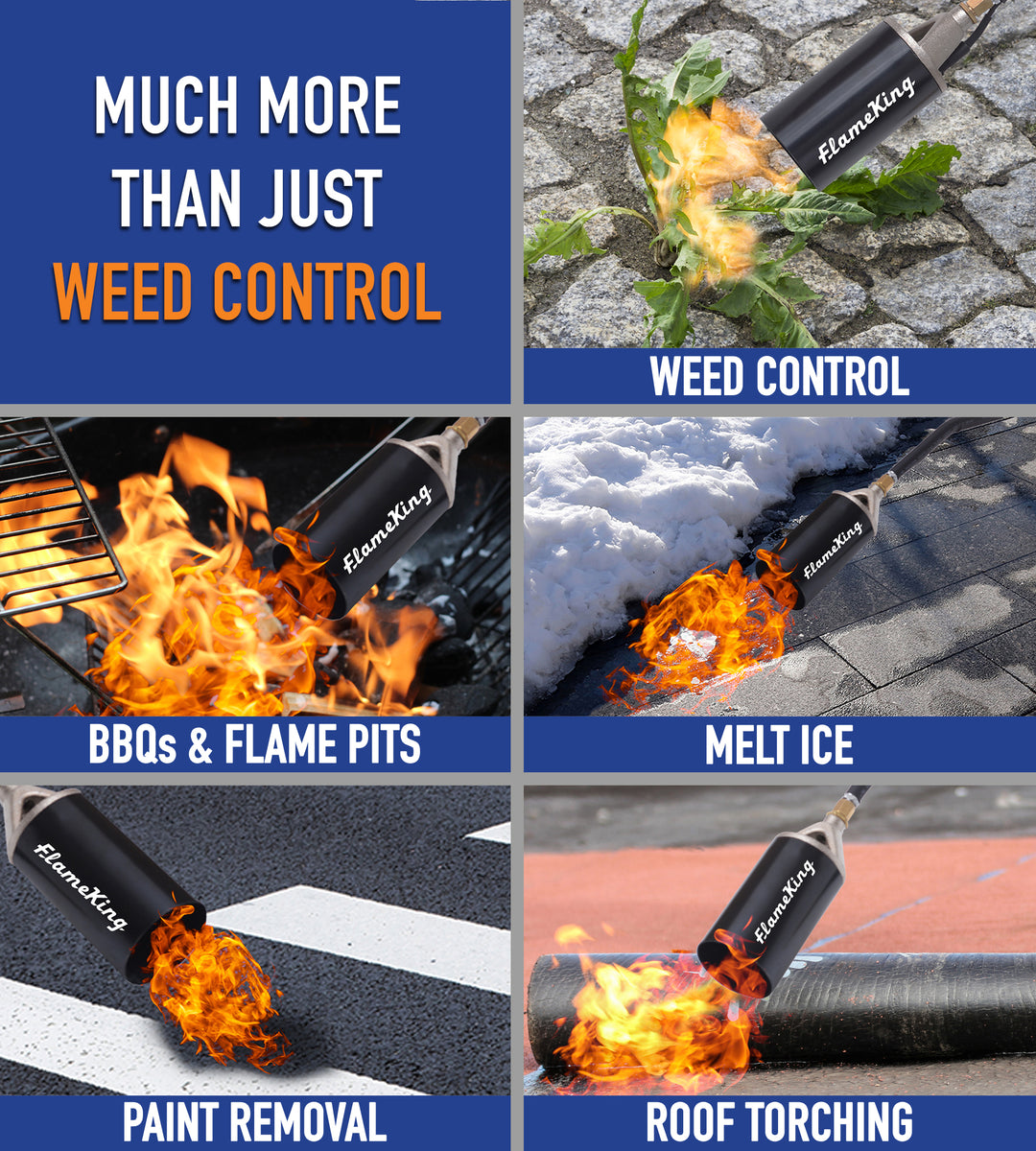 Auto Ignition Heavy Duty Propane Torch Weed Burner 340,000 BTU with ...
