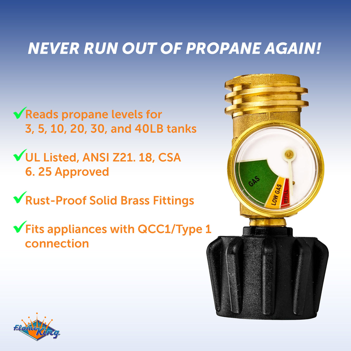 Propane Gas Level Indicator Check Gauge Meter For Propane Tanks ...