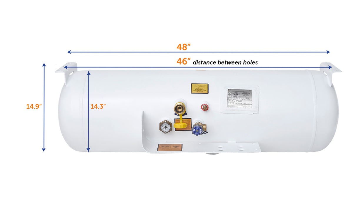 29.3 Gal ASME Propane Tank Cylinder Rv Trailer - Flame King