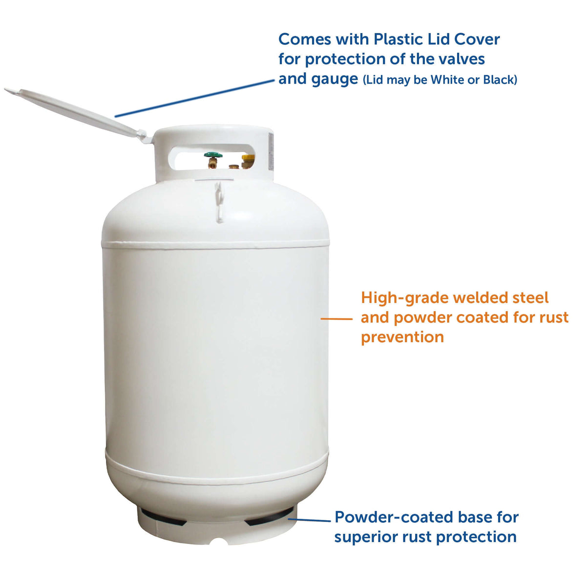 420lb 120 gallon ASME Propane Tank Cylinder with Float Gauge - Flame King