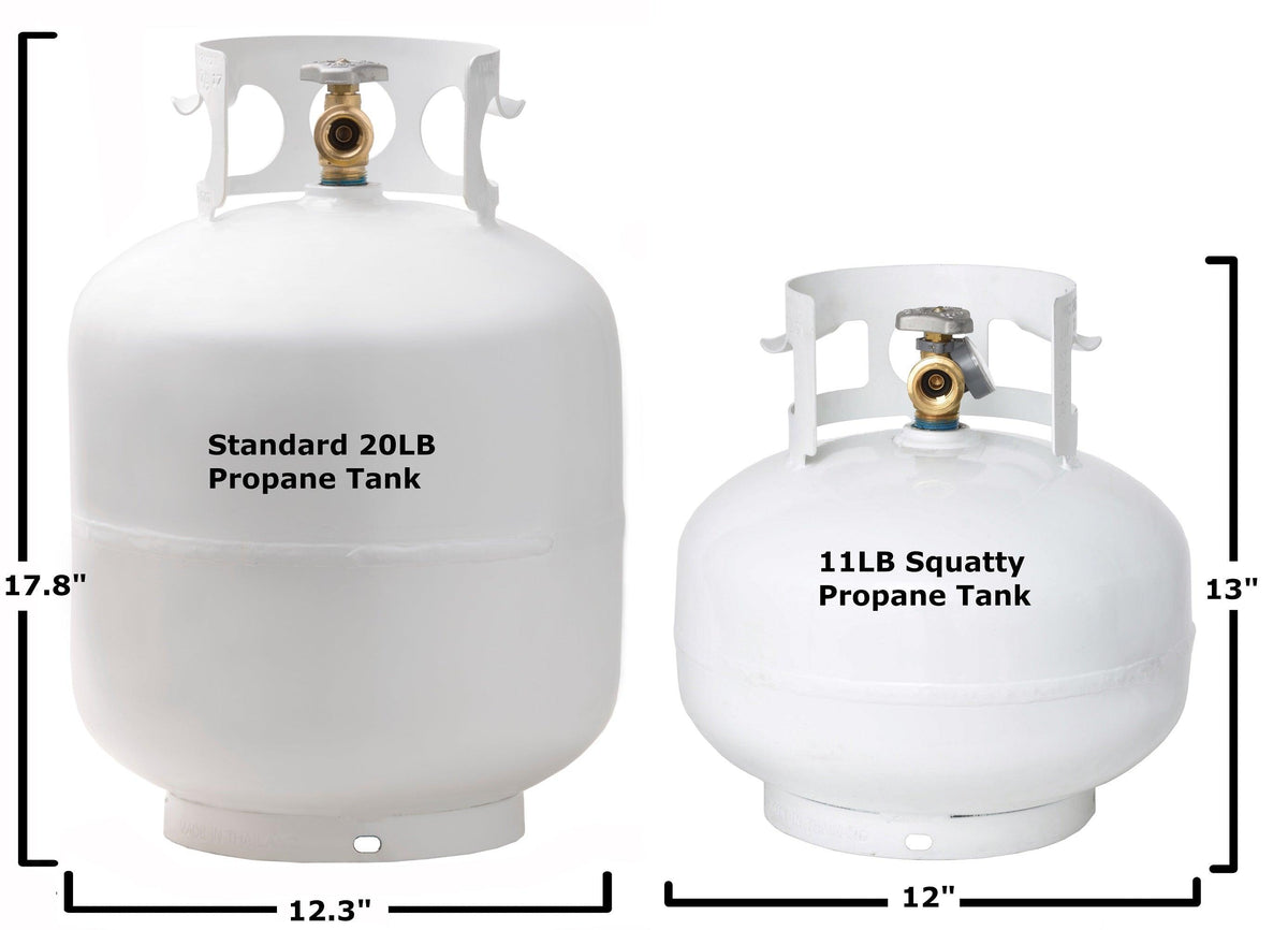11lb Propane Tank Cylinder Squatty with Gauge and Type 1 OPD Valve ...