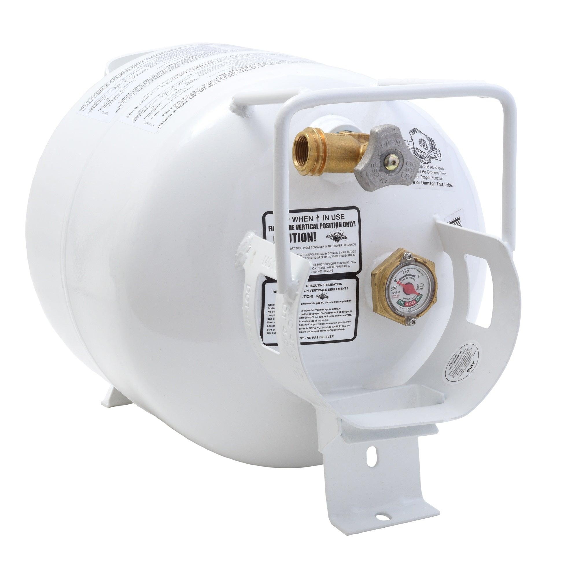 Flame King 20lb Horizontal Propane Cylinder Tank With Valve and Gauge ...