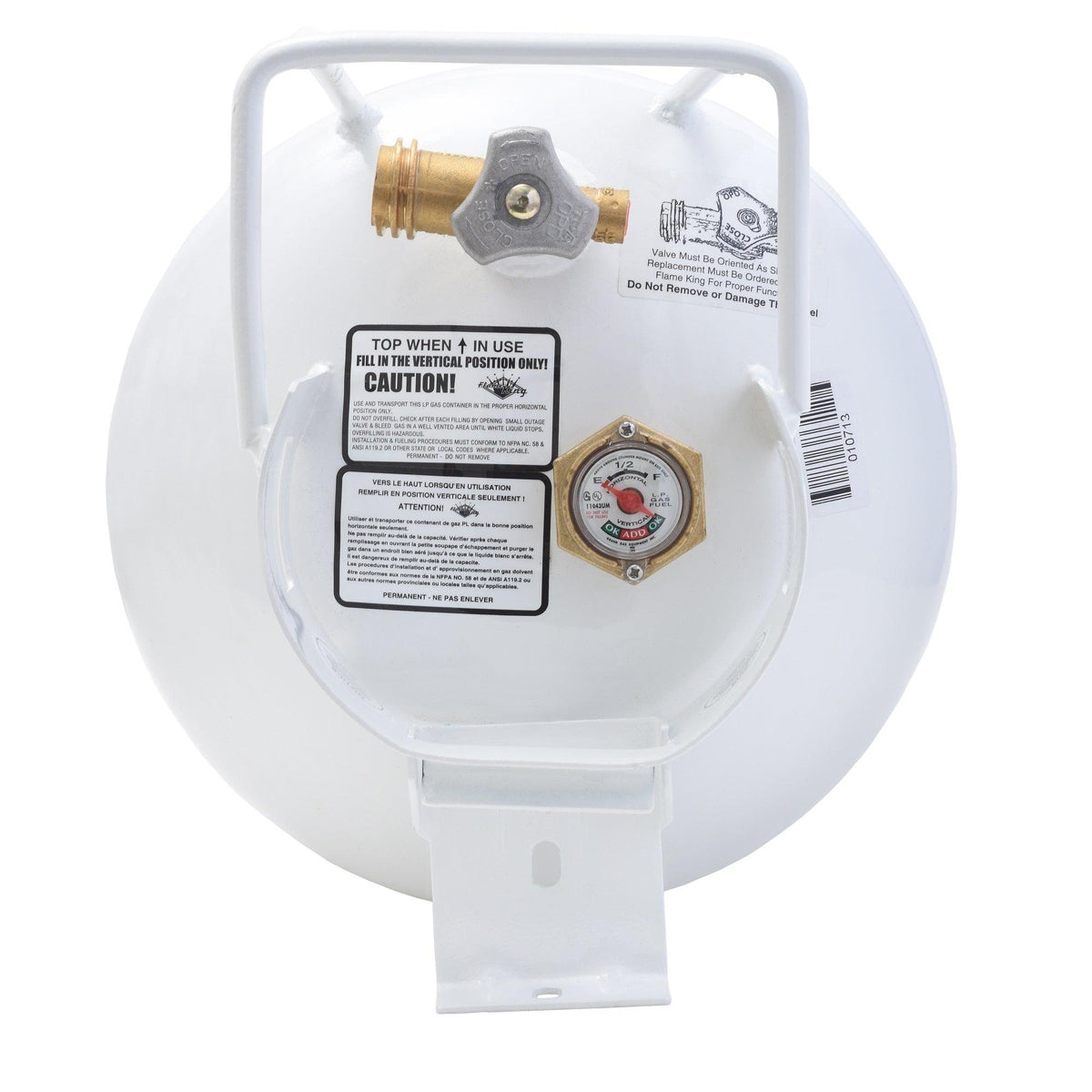 Flame King 20lb Horizontal Propane Cylinder Tank With Valve and Gauge ...