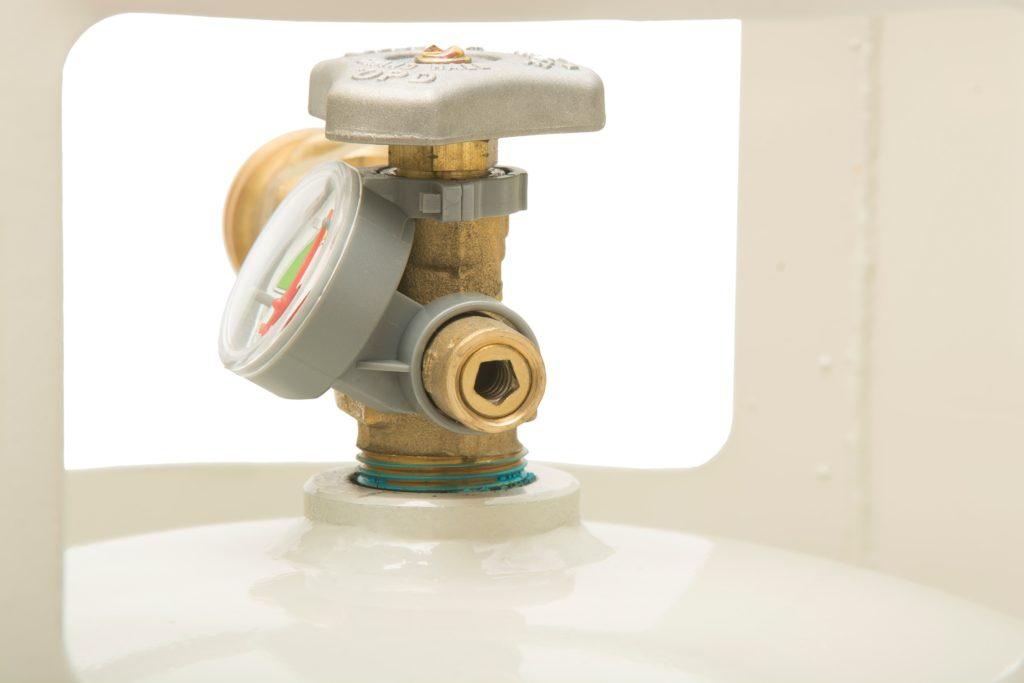 20lb Single Spud LP Buffer Tank with Gauge - Flame King