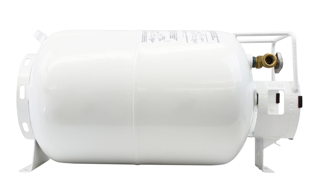 30lb Horizontal Propane Cylinder Tank With Valve and Gauge Rv Trailer ...