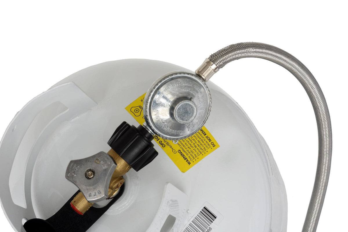 5 FT QCC to 3/8″ Female Flare Nut w/Regulator-Steel Braided Hose ...