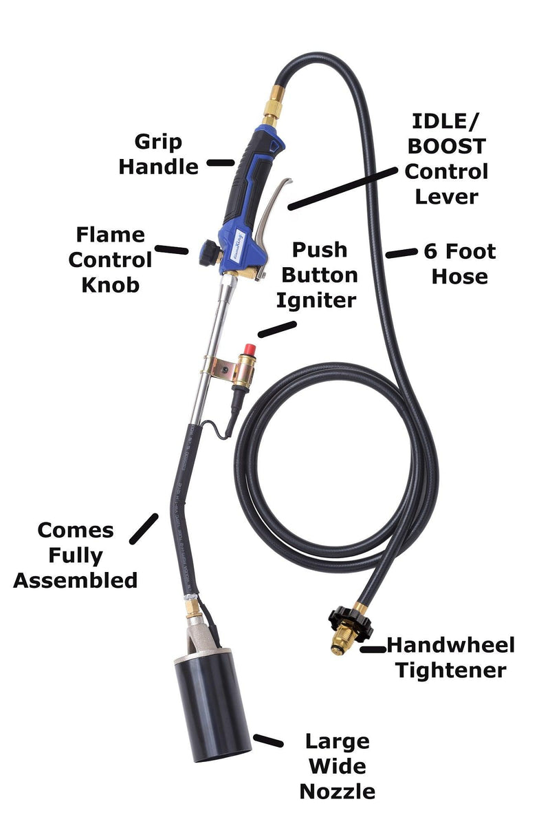 Auto Ignition Heavy Duty Propane Torch Weed Burner 340,000 BTU with ...