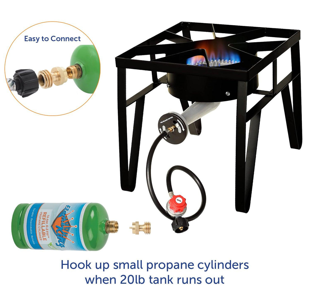 CGA600 to QCC Adapter - Flame King