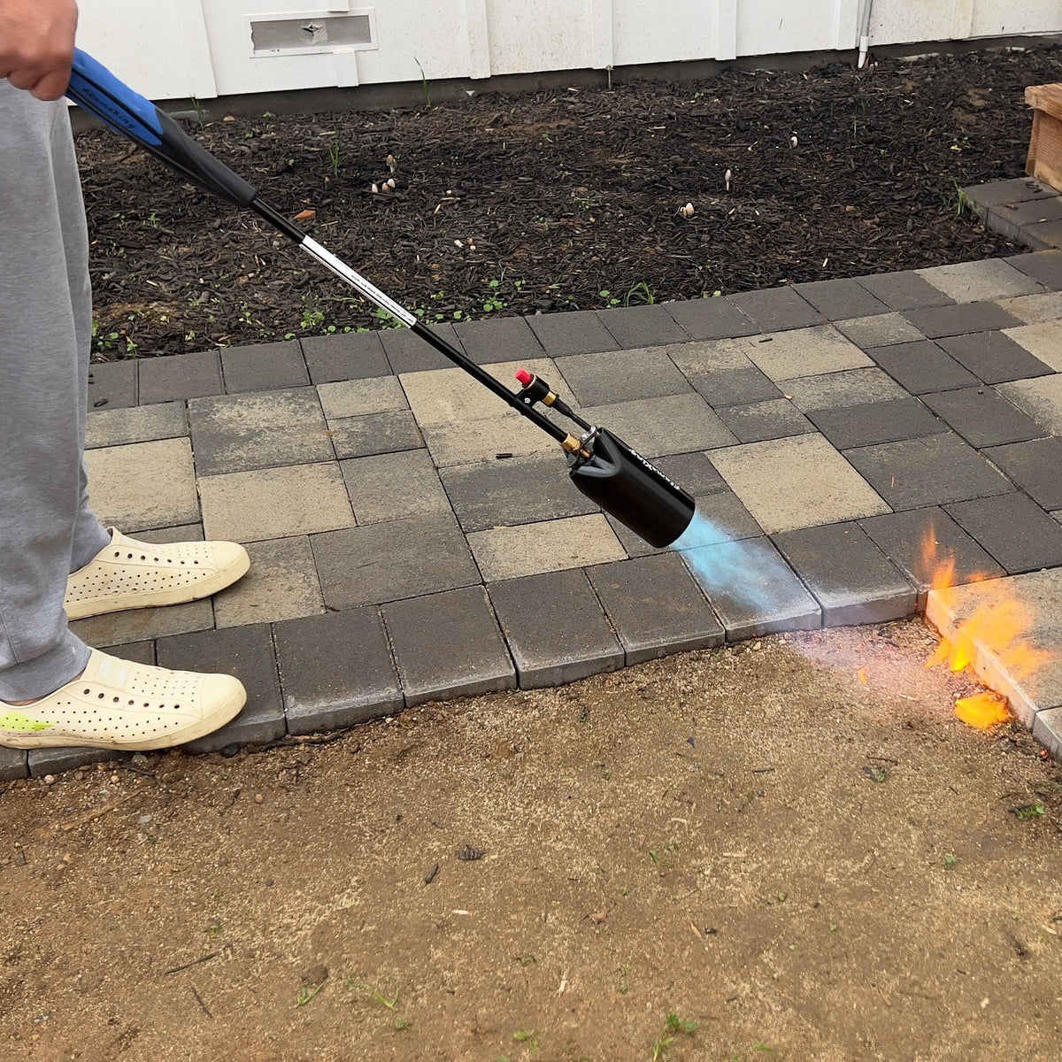 Heavy Duty Propane Torch Weed Burner 500,000 BTU with Push Button Piezo ...