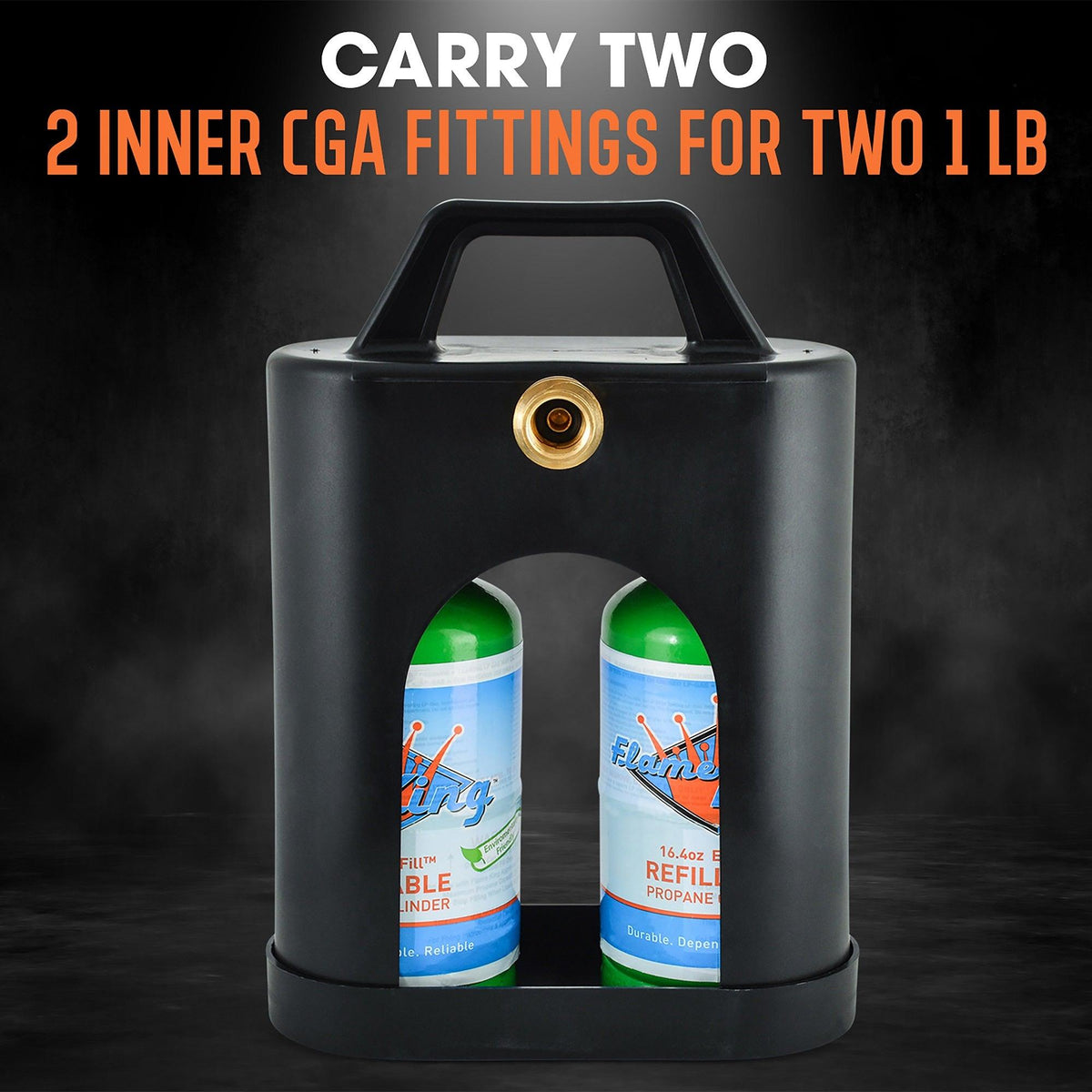ProBoost Dual 1LB Propane Tank Carrier - Flame King