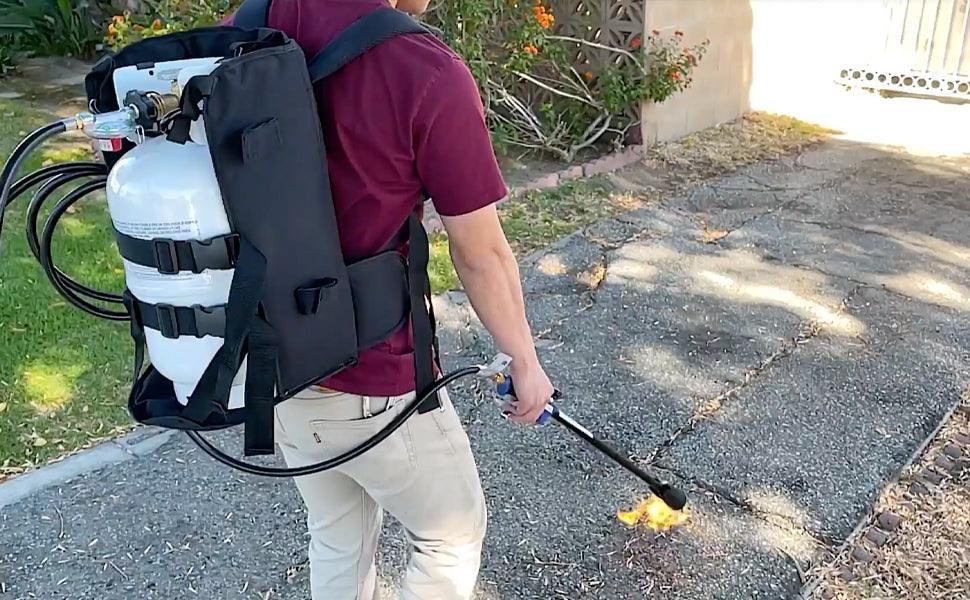 Propane Weed Burner Torch 340,000 BTU with Battery Operated Igniter ...