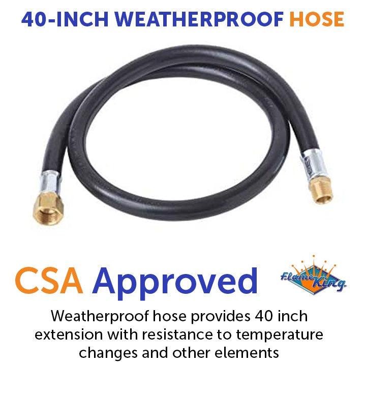 Thermo Plastic Hose Assembly for LP and Natural Gas, 40 Inch, 3/8 Inch ...