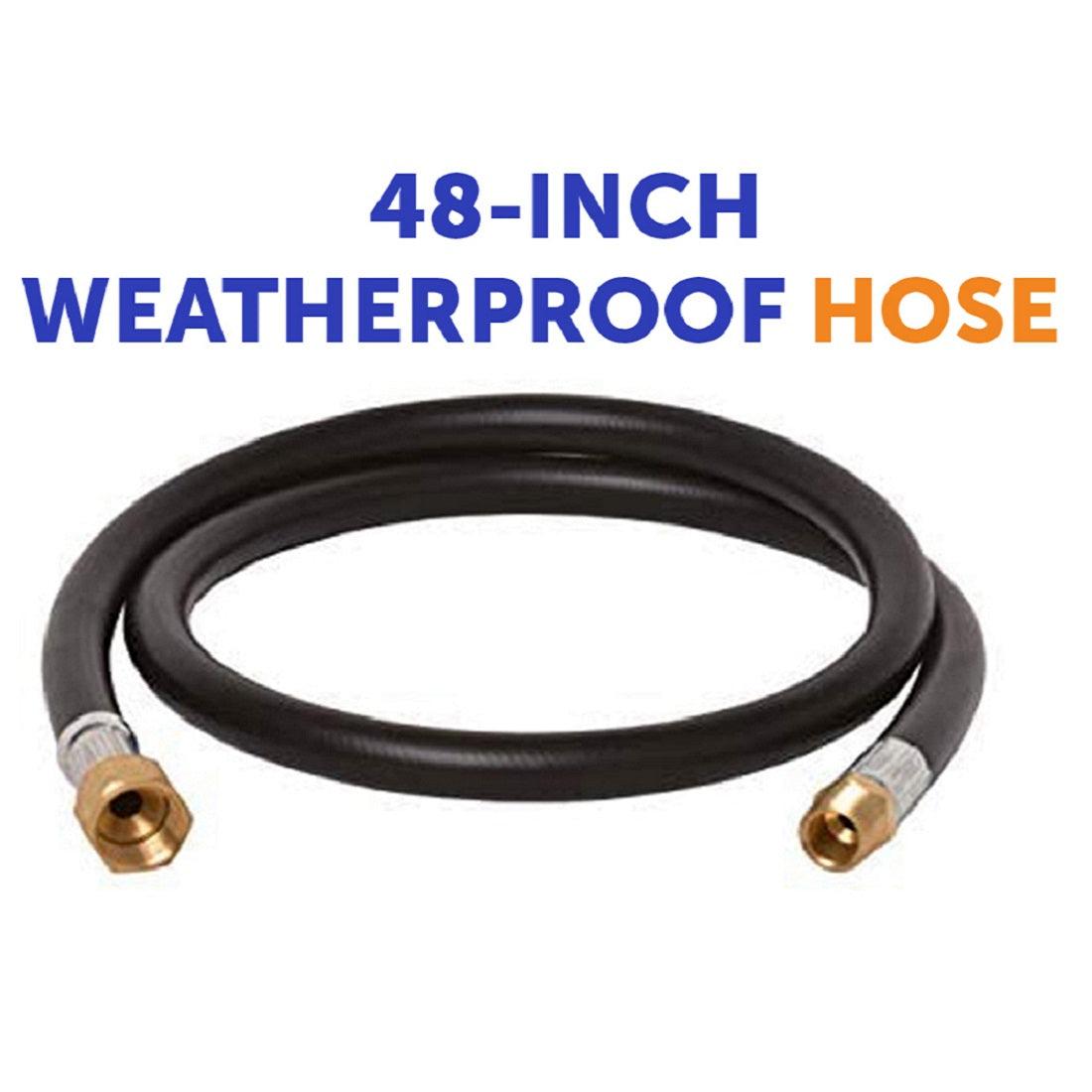 Thermo Plastic Hose Assembly for LP and Natural Gas, 48 Inch, 3/8 Inch ...